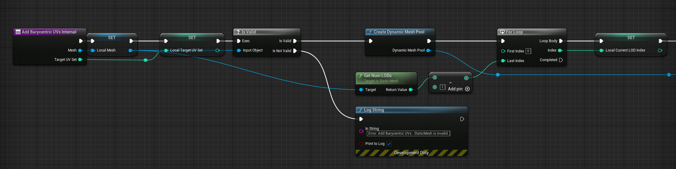 Custom Wireframe Material Using Geometry Scripting For Barycentric Uvs 